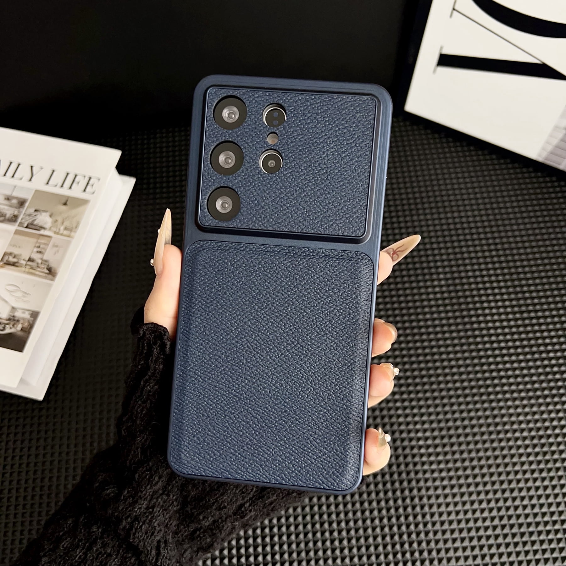Case for Samsung Galaxy S24, Ultra Slim PU Leather + PC Protective ...