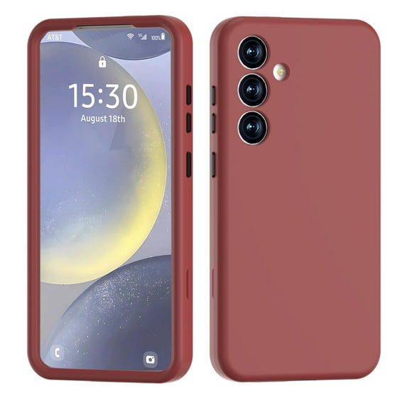 Case for Samsung Galaxy S25, 3 Layers Protection PU Leather & Hard PC ...