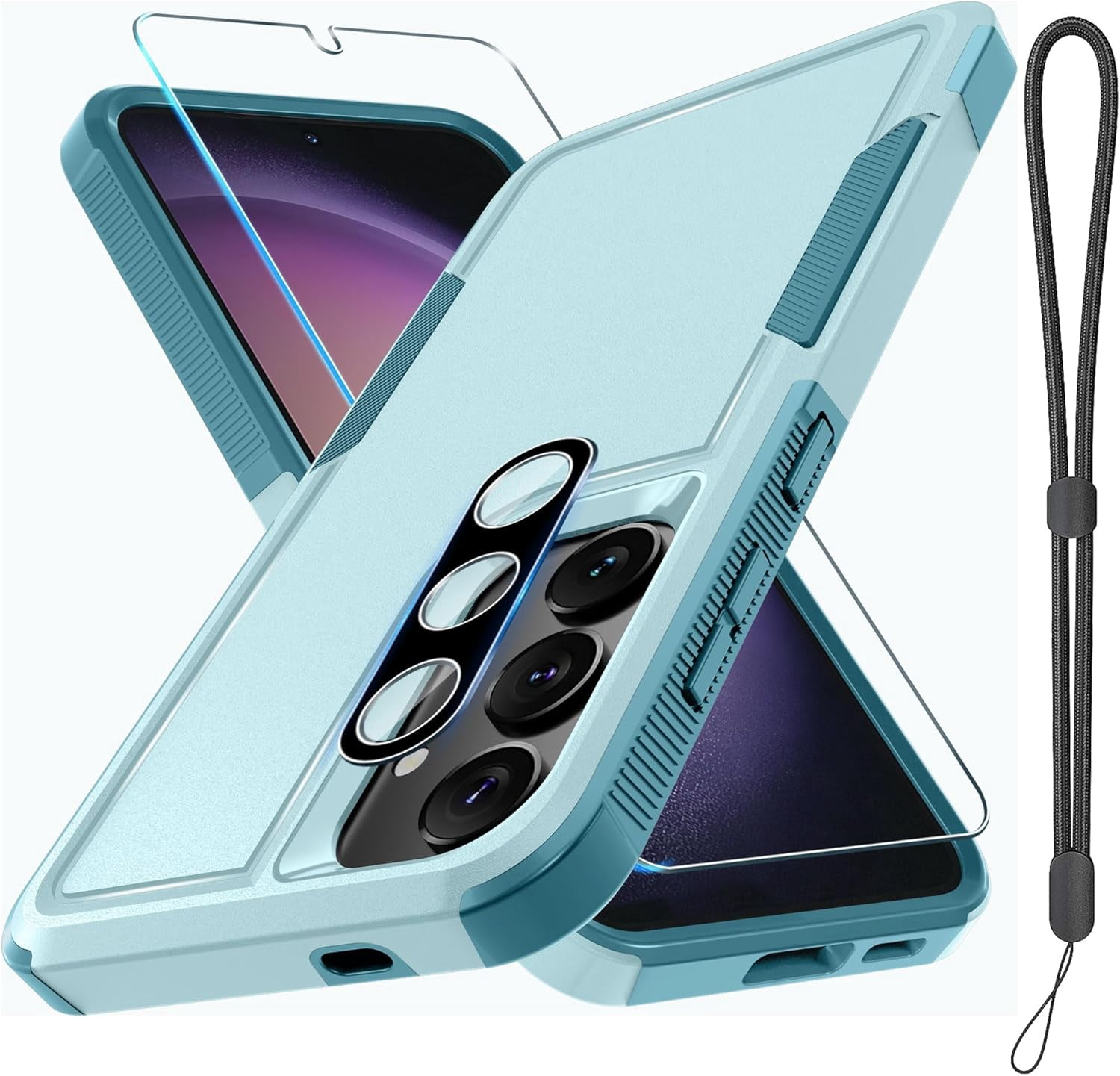 Case for Samsung Galaxy S25, Full Body Heavy Duty Rugged Shockproof ...