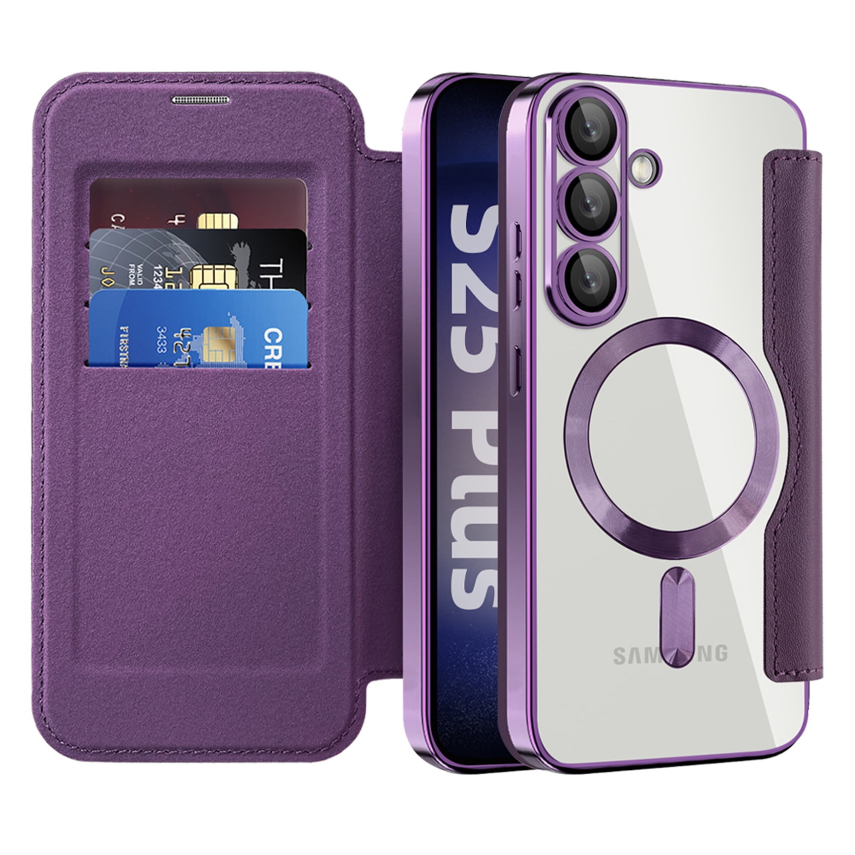 Case for Samsung Galaxy S25 Plus Case Wallet Compatible with Magsafe ...