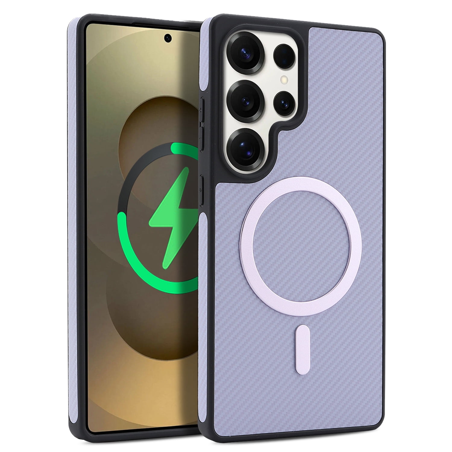 Case for Samsung Galaxy S25 Ultra, Luxury Carbon Fiber Texture PC+TPU ...