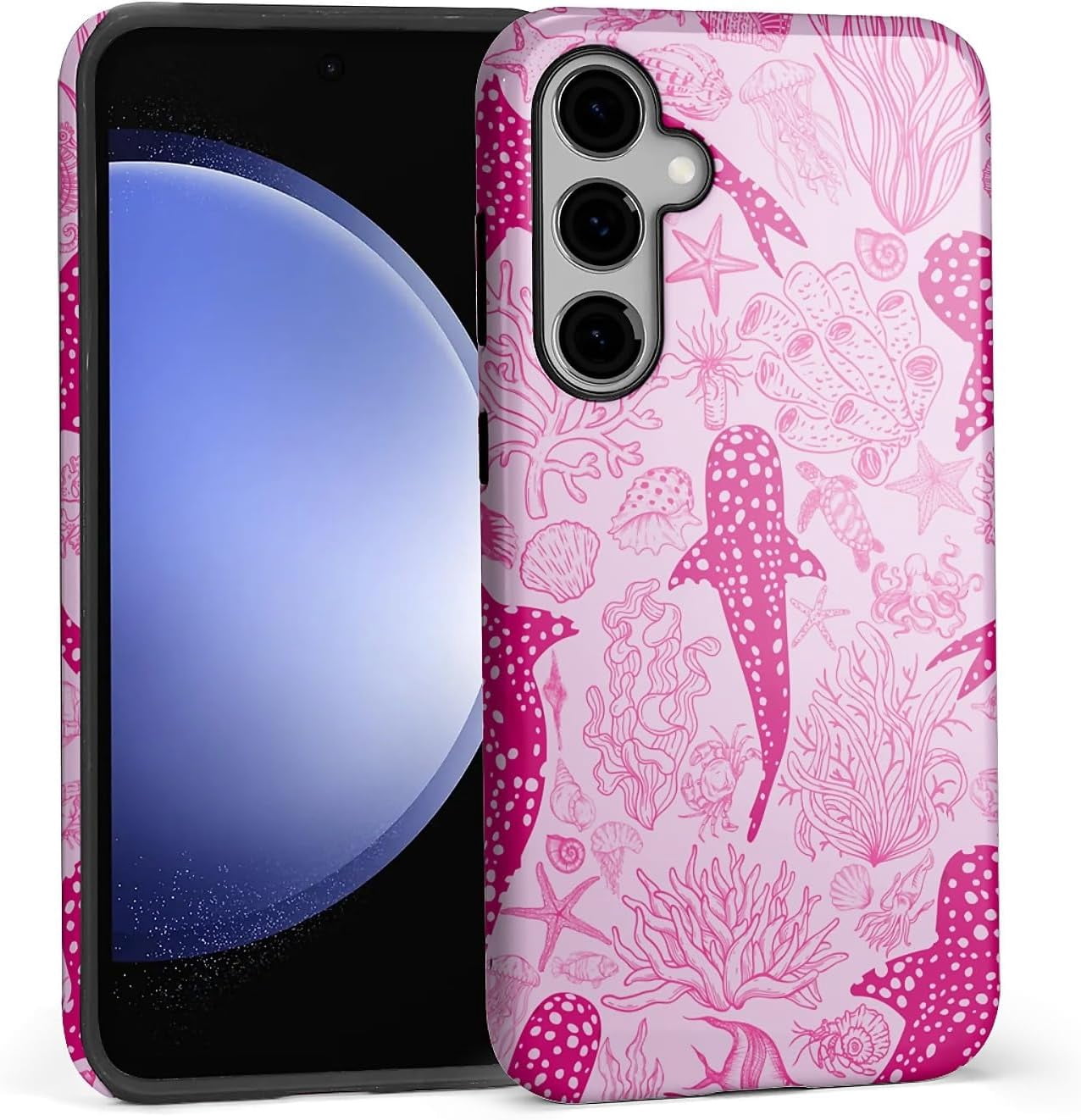 Case for Samsung Galaxy S25,Whale Shark Coral Reef Ocean Seashells-02 ...