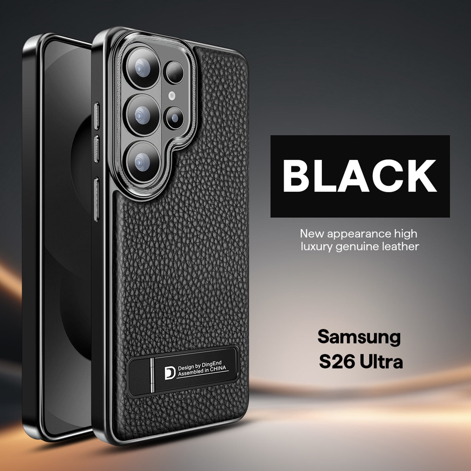 Case for Samsung Galaxy S26 Ultra, Magnetic Genuine Leather Cover with ...