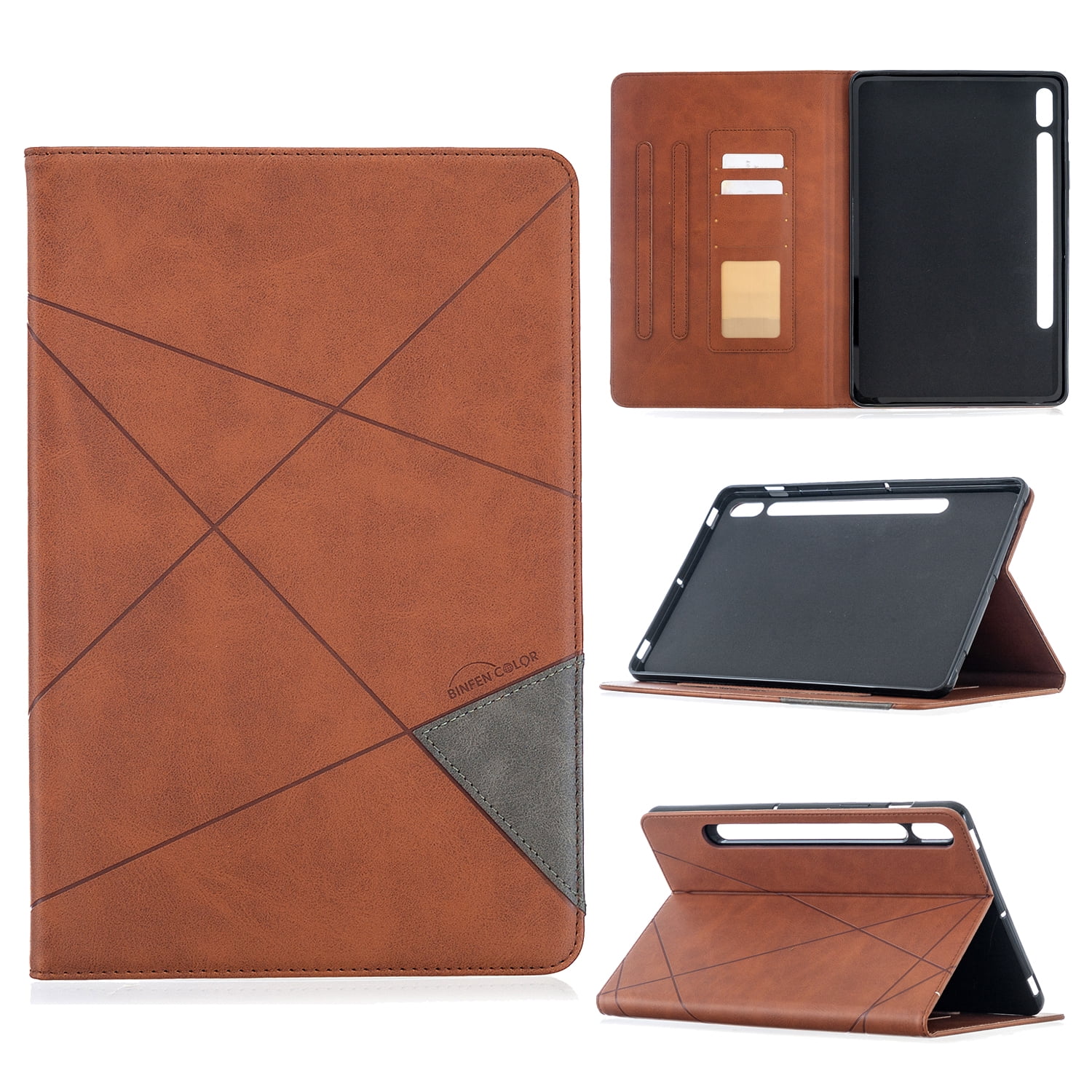 Case for Samsung Galaxy Tab S7 SM-T870 Leather Case, Heavy Duty Protection Premium PU Leather ...