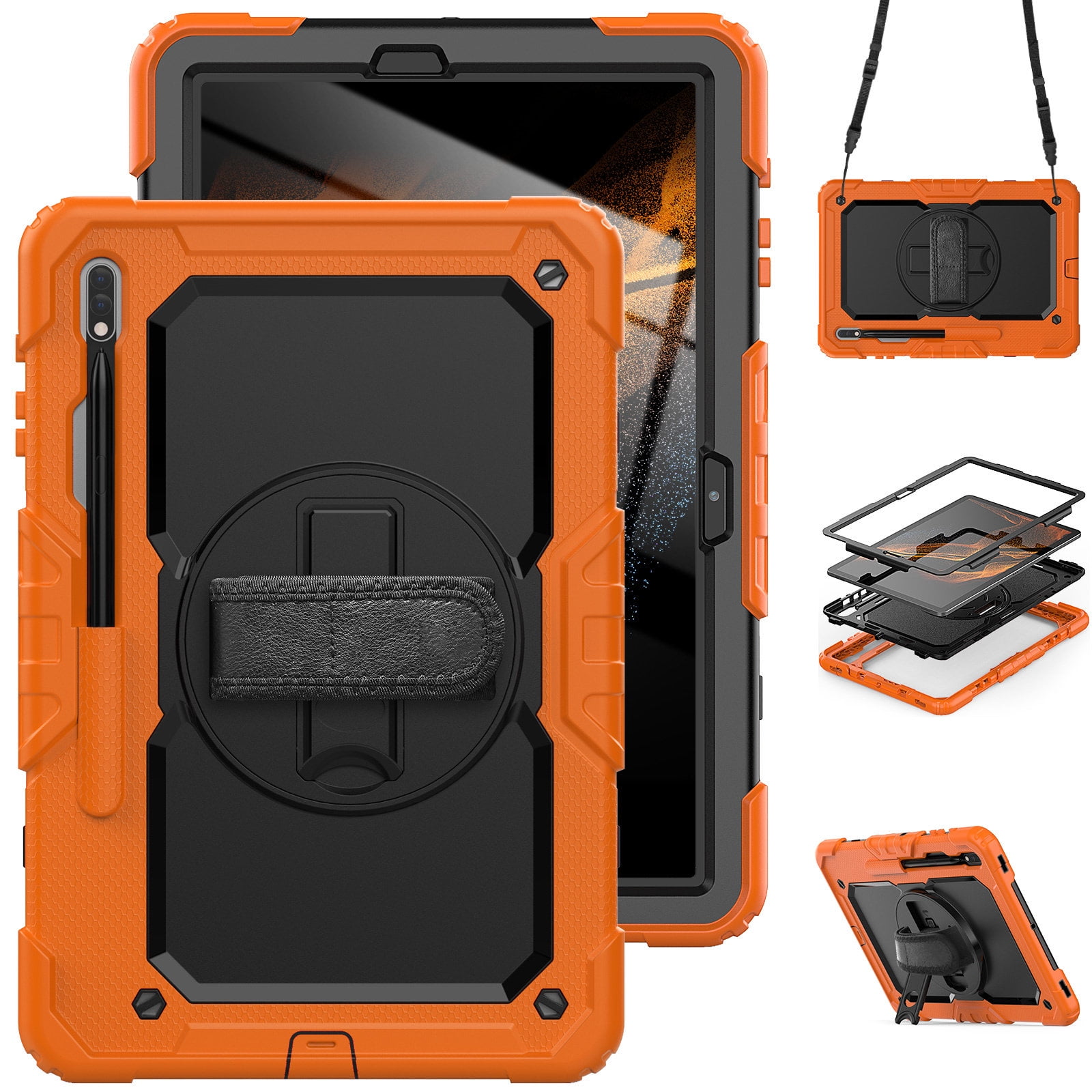 Case for Samsung Galaxy Tab S8 Plus/S7 FE/S7 Plus 12.4 Inch with Screen ...