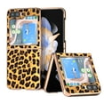 Case for Samsung Galaxy Z Flip 5 2023, Ultra-Thin Leopard PU Leather ...