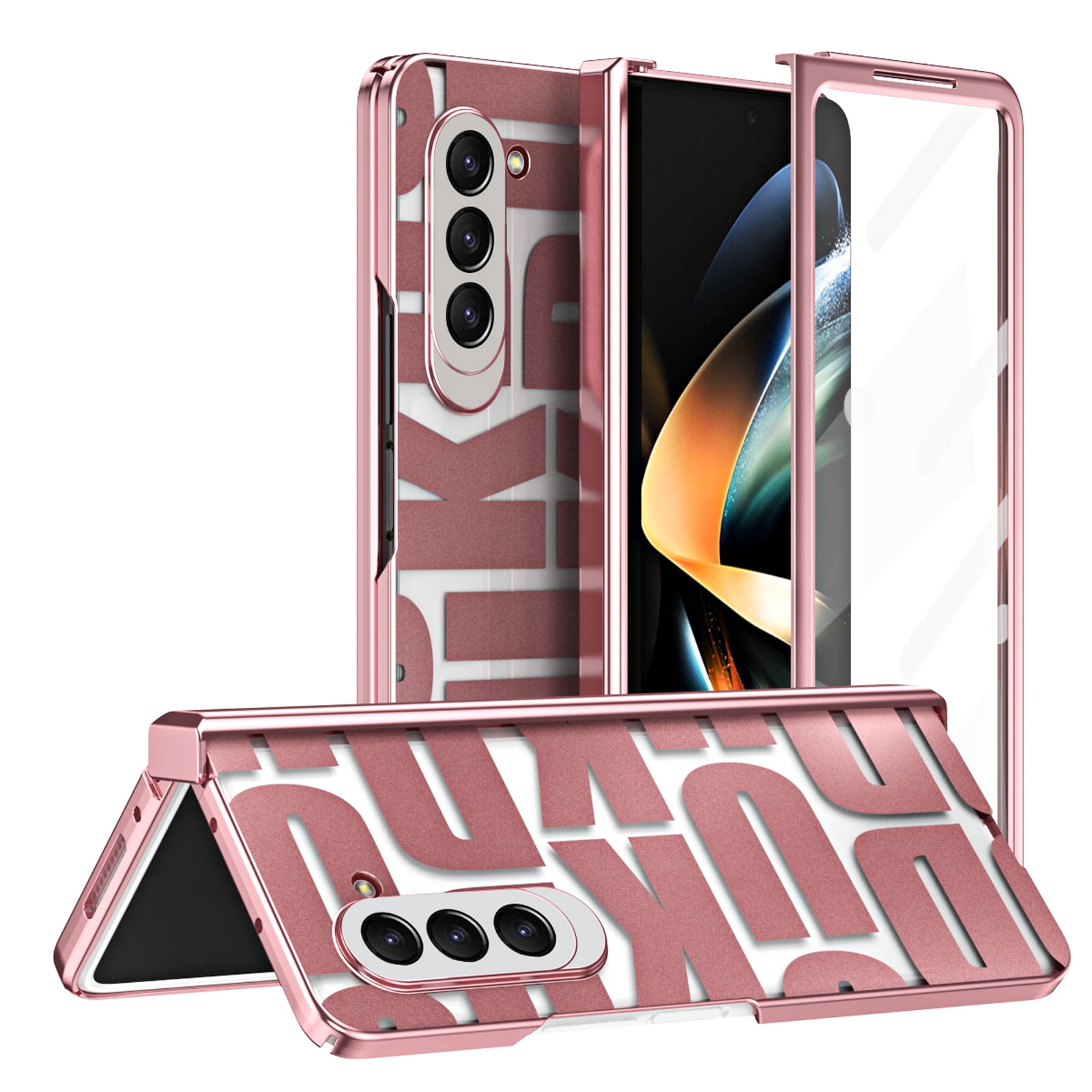 Case for Samsung Galaxy Z Fold 5 5G, Z Fold 5 Case Clear Plating PC ...