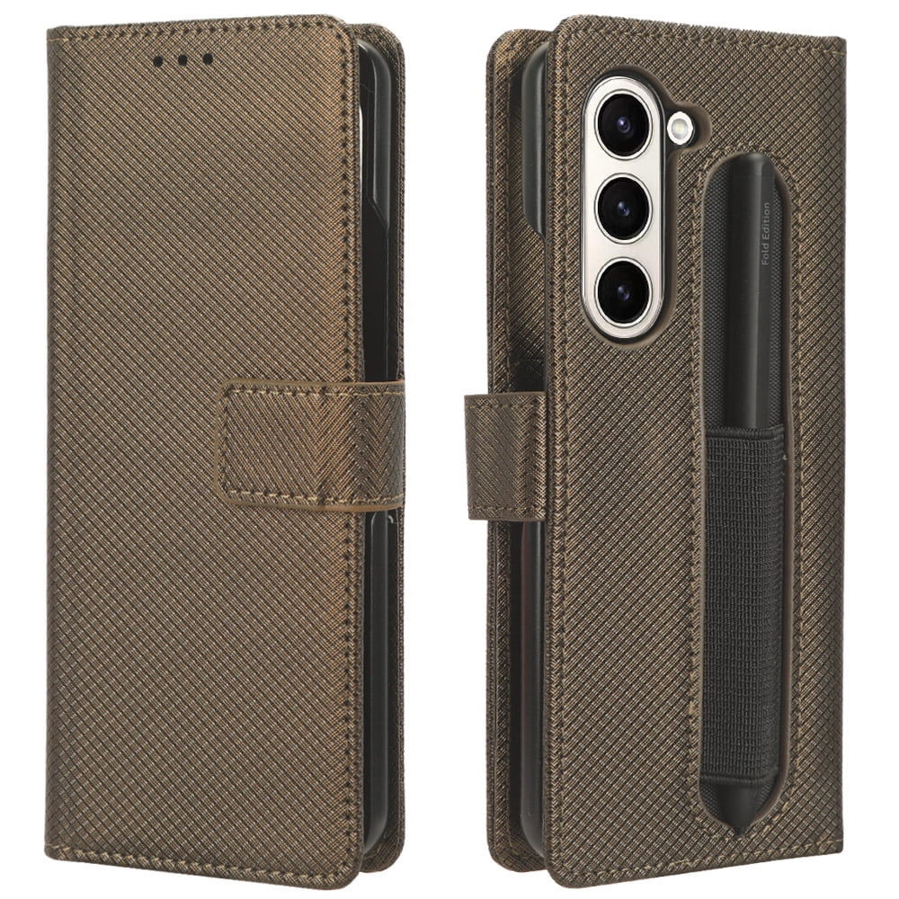 Case for Samsung Galaxy Z Fold 6,Leather Z Fold 6 Wallet Flip Magnetic ...