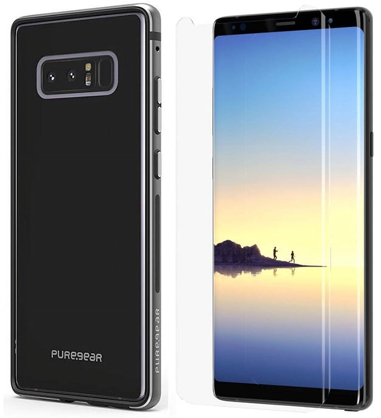 Case and Screen Protector for Note 8, Black [PureGear] GlassBak 360 ...