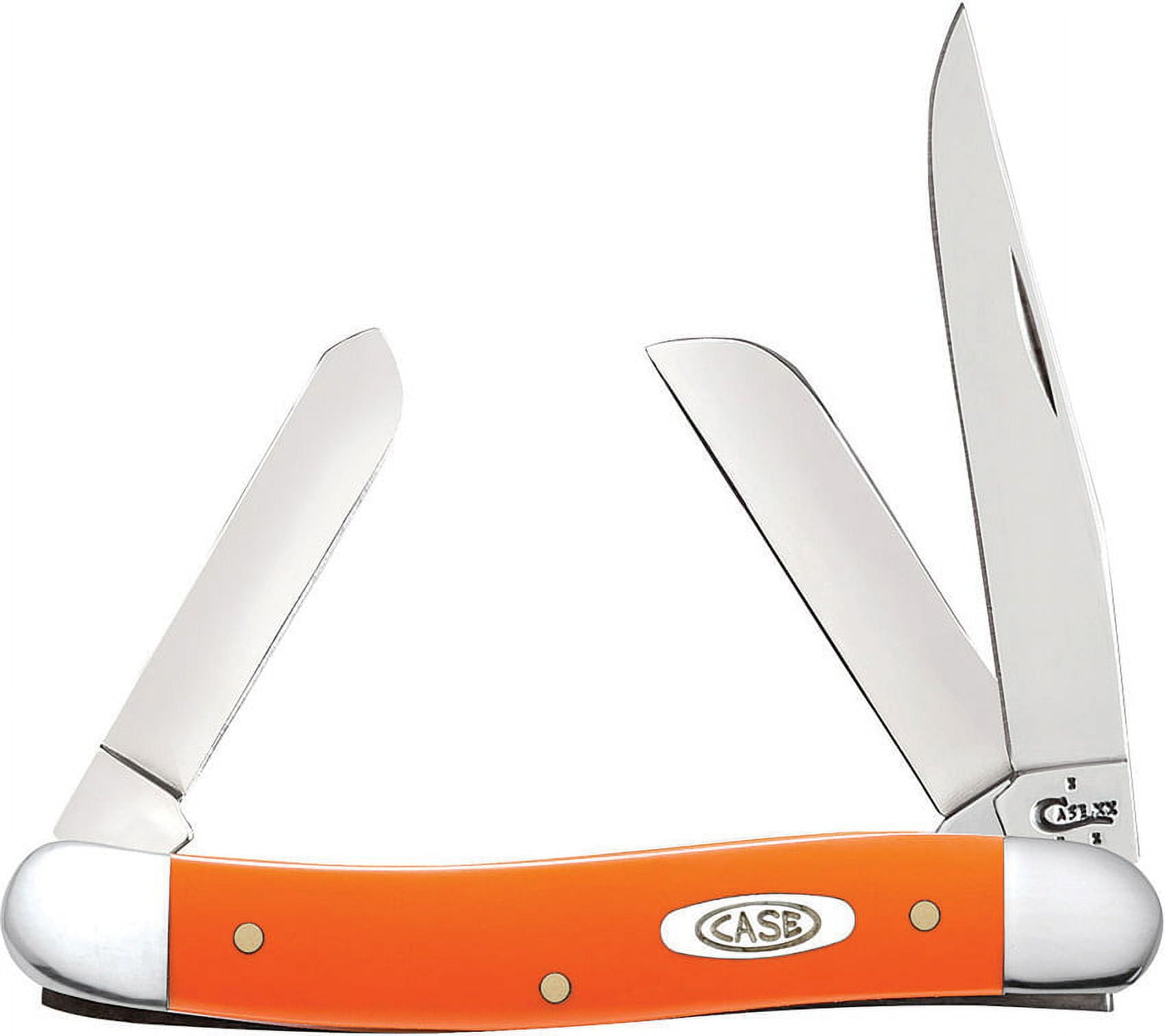 Case Smooth Orange Synthetic Medium Stockman Knife 80509, Mirror Finish ...