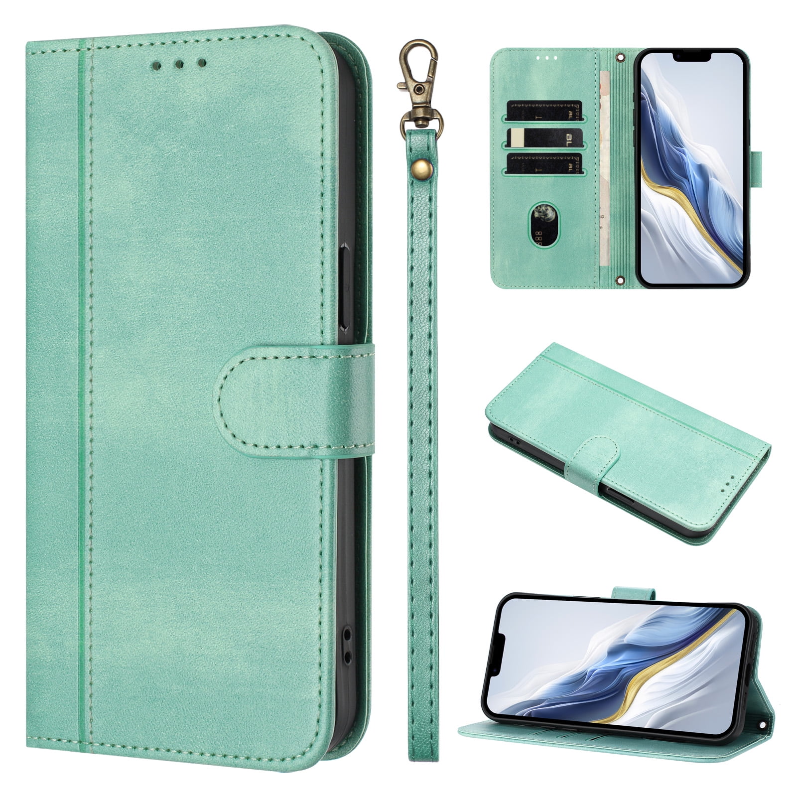 Case for TCL 30E Wallet Phone Cover with Wrist Strap, Card Slots and ...
