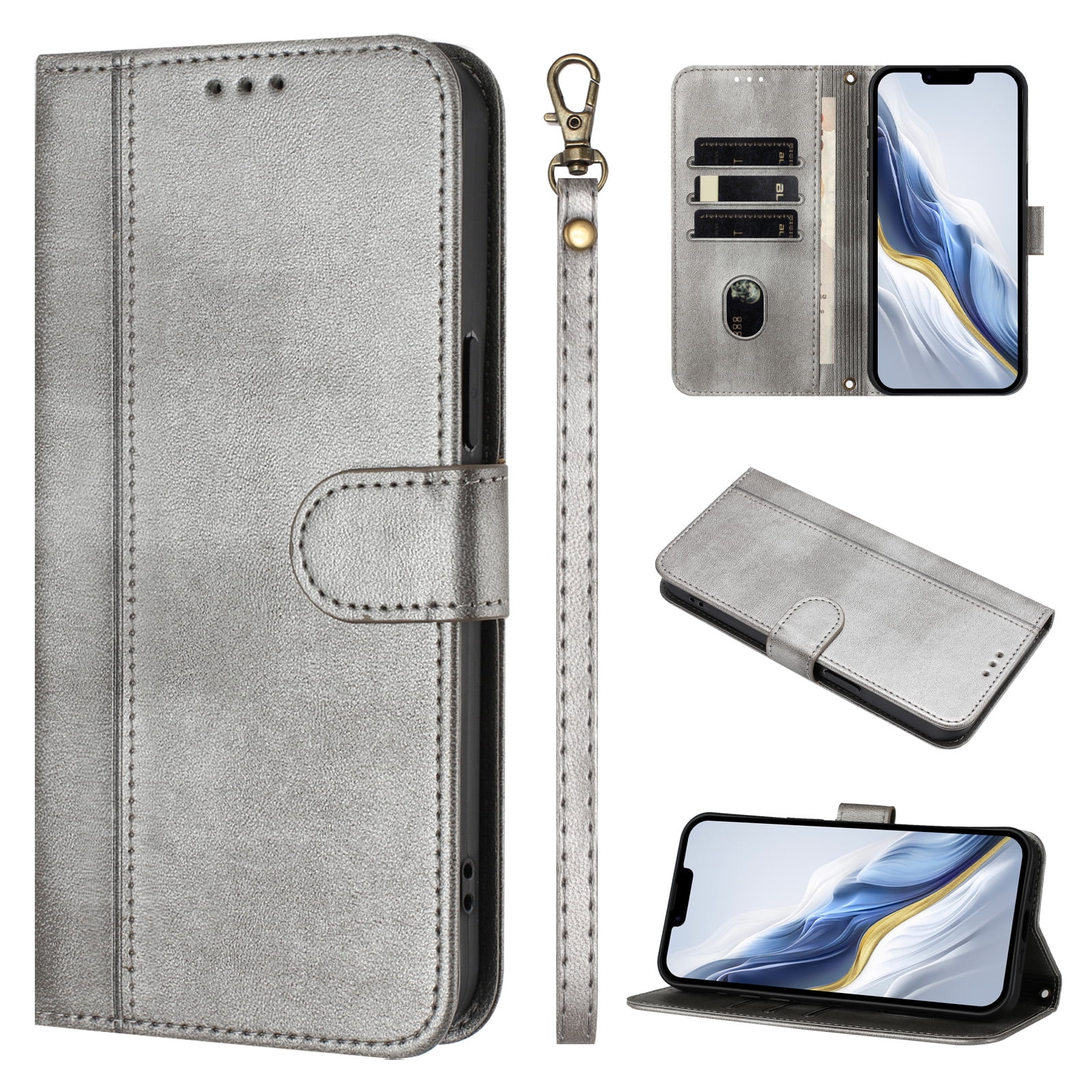 Case for TCL 30T Wallet Phone Cover with Wrist Strap, Card Slots and ...