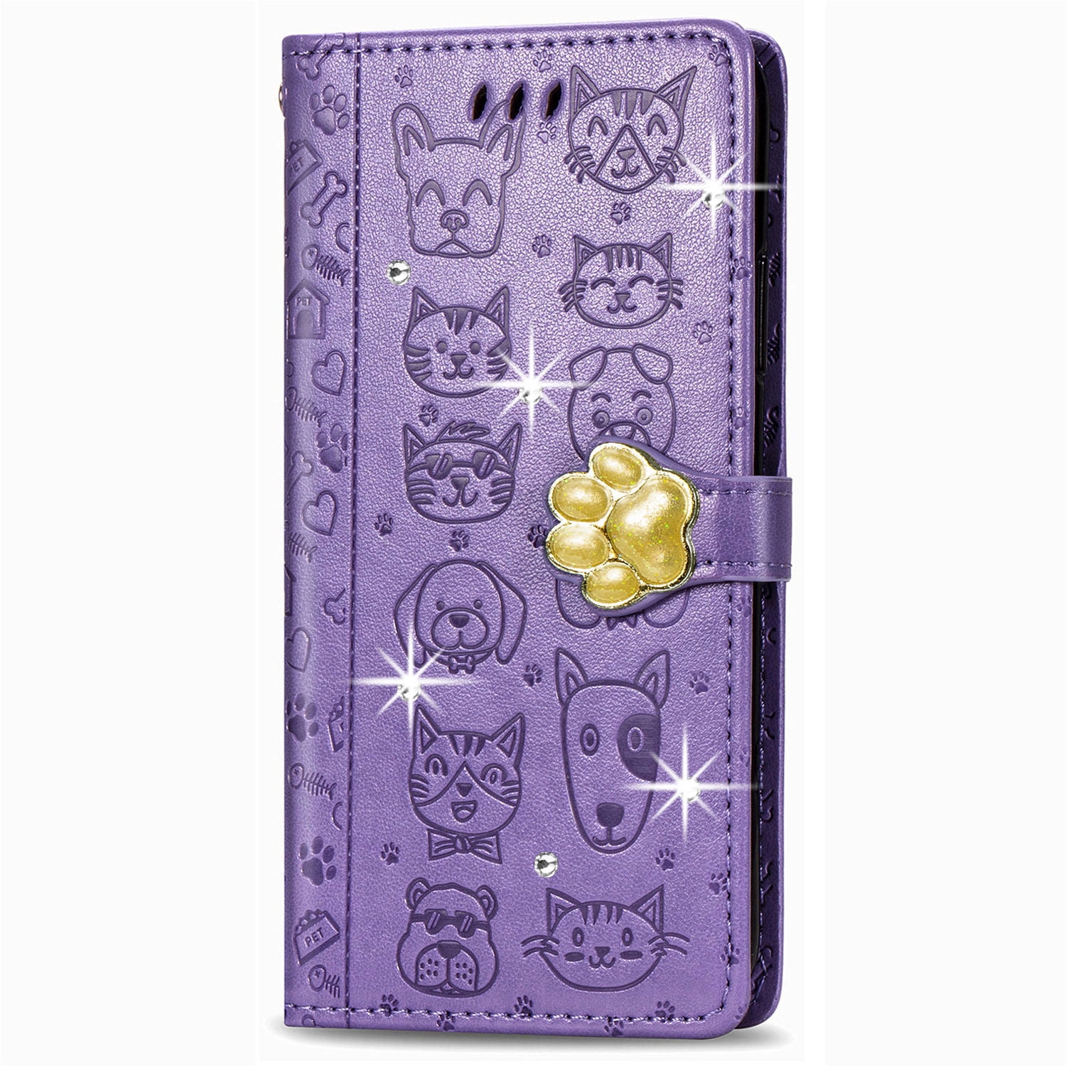 Case for TCL 40 NxtPaper 5G Cartoon girl wallet case, cat dog ...