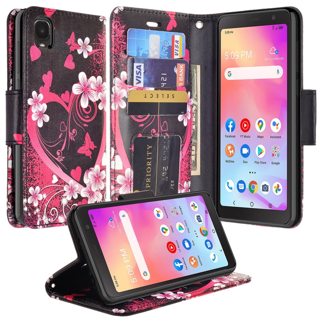 Case for TCL Ion Z / T501L / T501C Leather Flip Pouch Wallet Case Cover ...