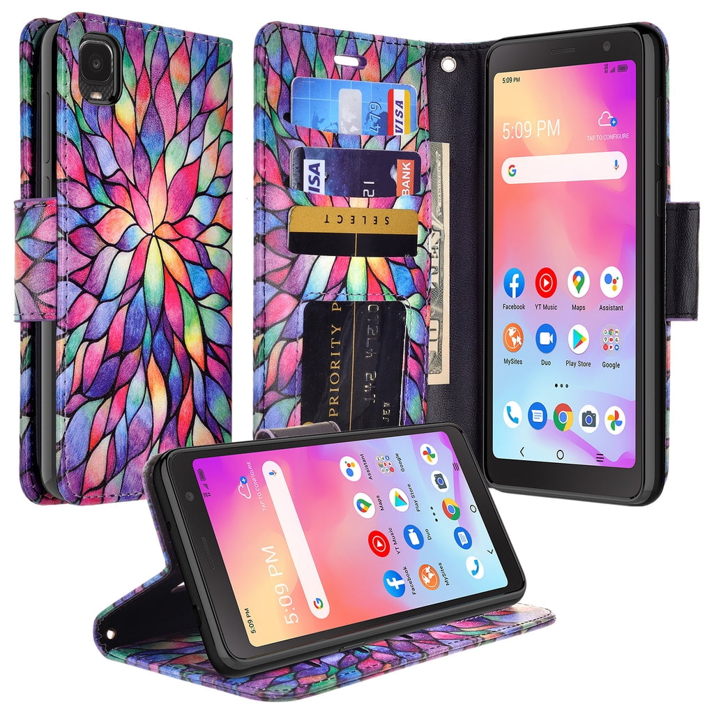 Case for TCL Ion Z / T501L / T501C Leather Flip Pouch Wallet Case Cover ...