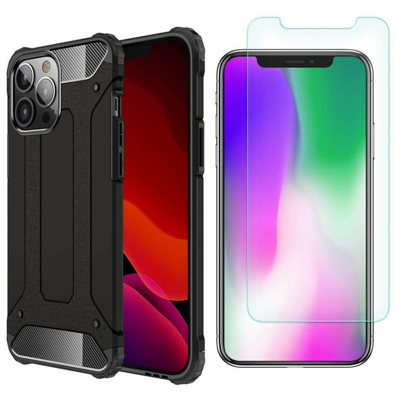 Case + Tempered Glass Screen Protector For iPhone 13 - SuperGuardZ ...