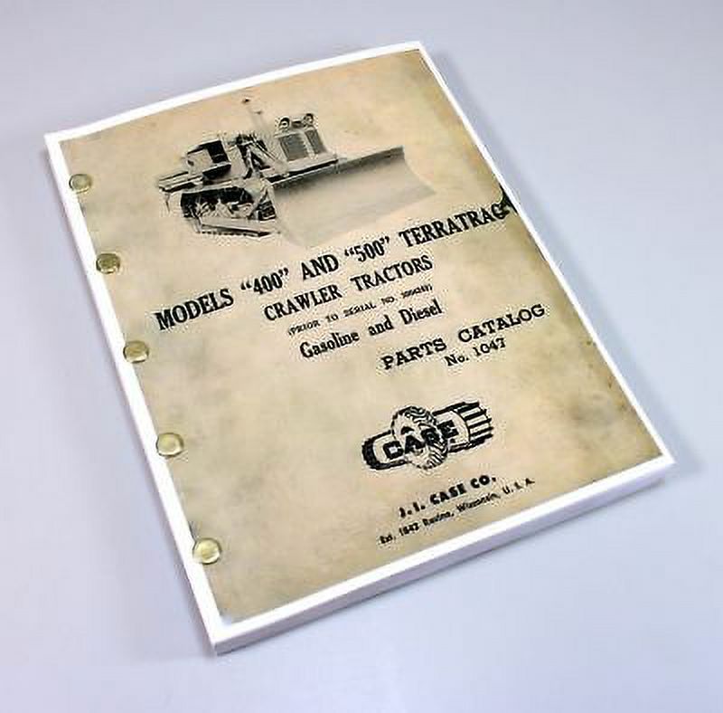 Case Terratrac 400 500 Crawler Tractor Dozer Parts Manual Catalog ...