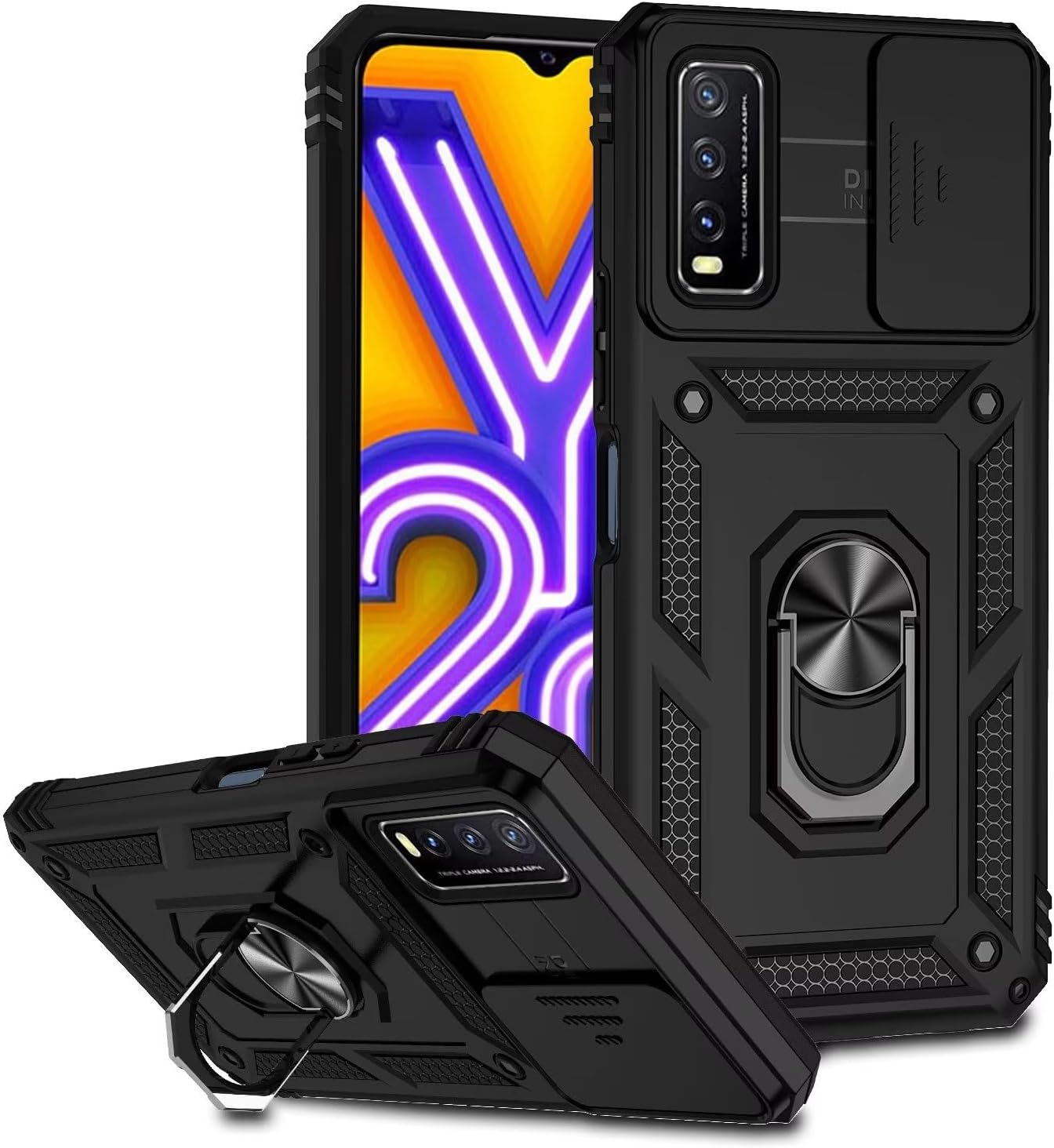Case for VIVO Y20,Military Grade Car Holder Protection [Built-in ...