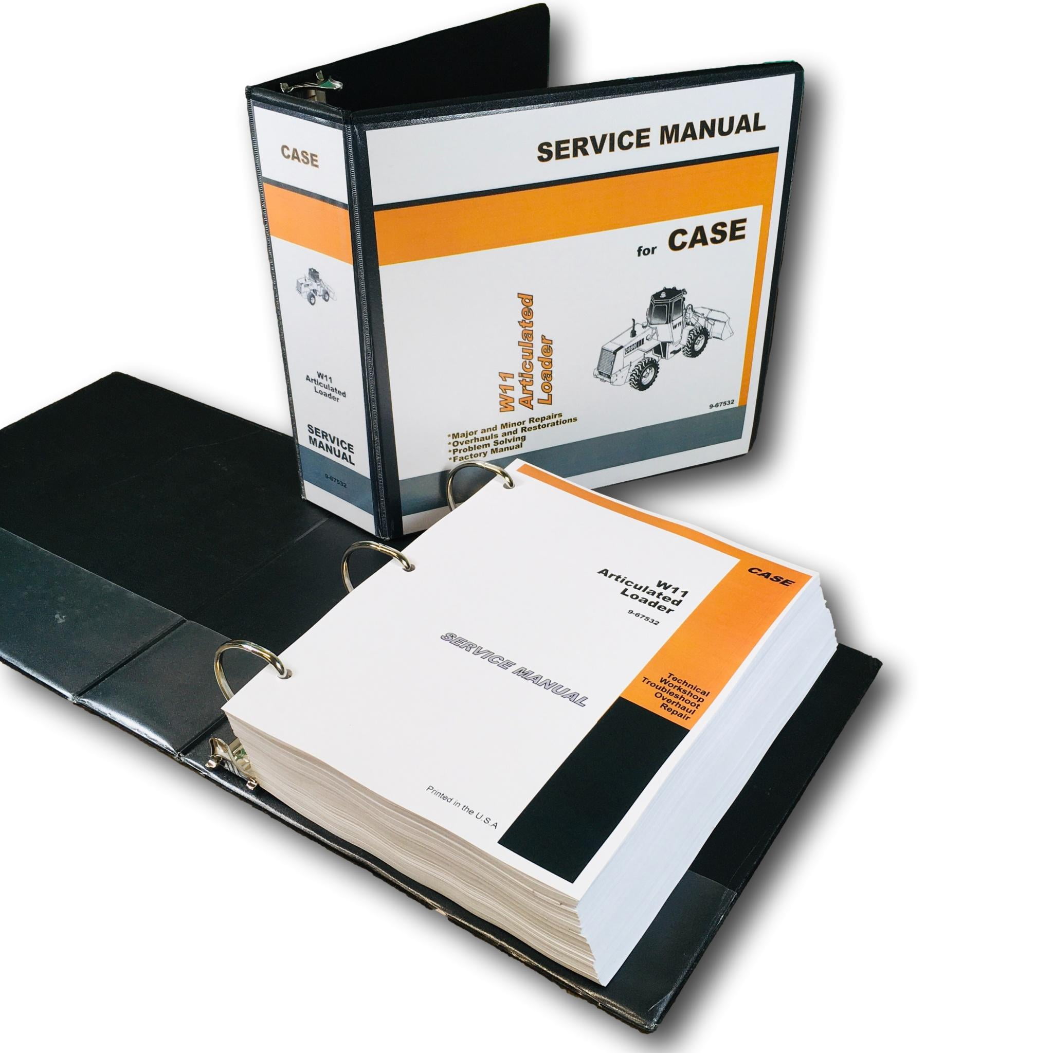 Case W11 Wheel Loader Pay Loader Service Technical Manual Repair Shop ...