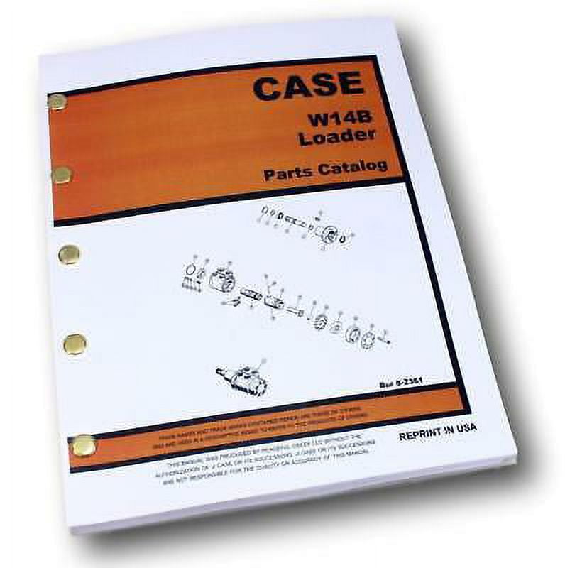 Case W14B Front End Wheel Loader Parts Numbers Manual Catalog Exploded ...