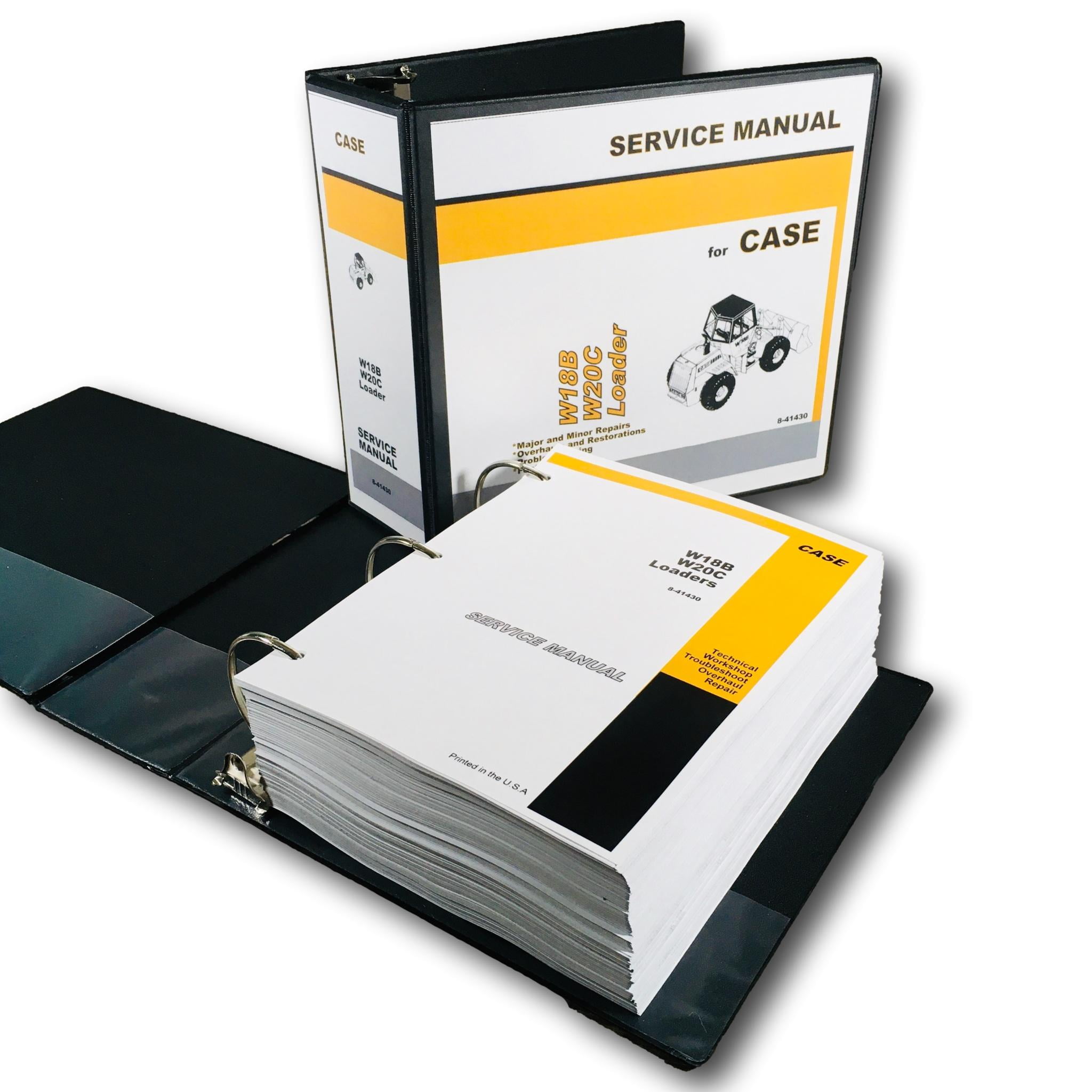 Case W18B W20C Wheel Loader Pay Service Technical Manual Repair Shop In ...