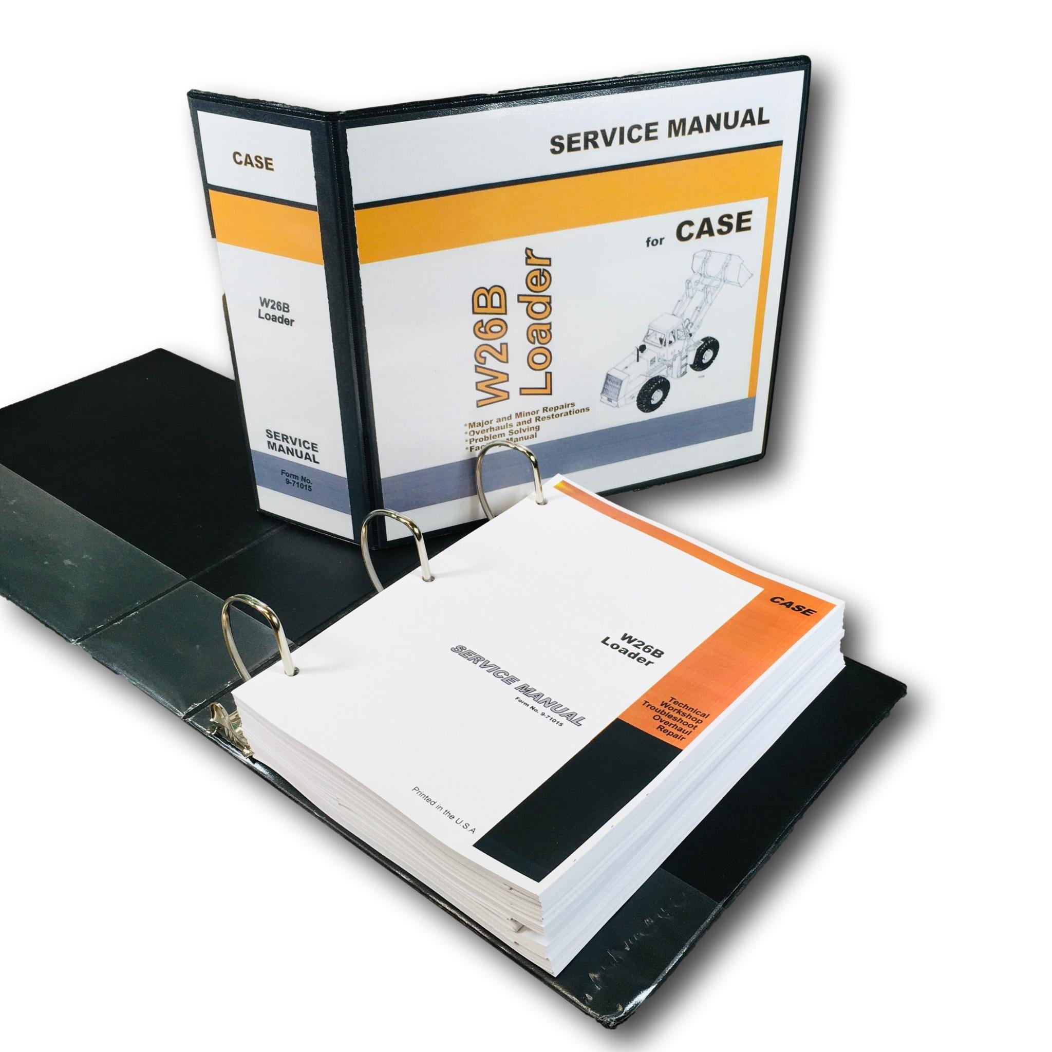 Case W26 Series B Wheel Loader Service Technical Manual Repair ...