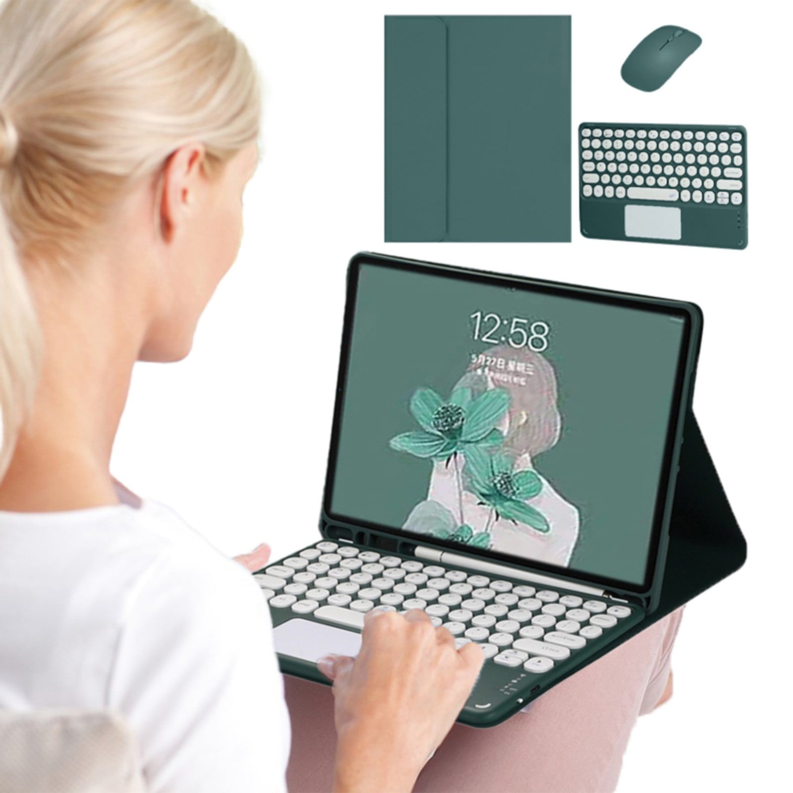 Case With Keyboard And Combo Circle Keys Detachable Wireless Bluetooth ...