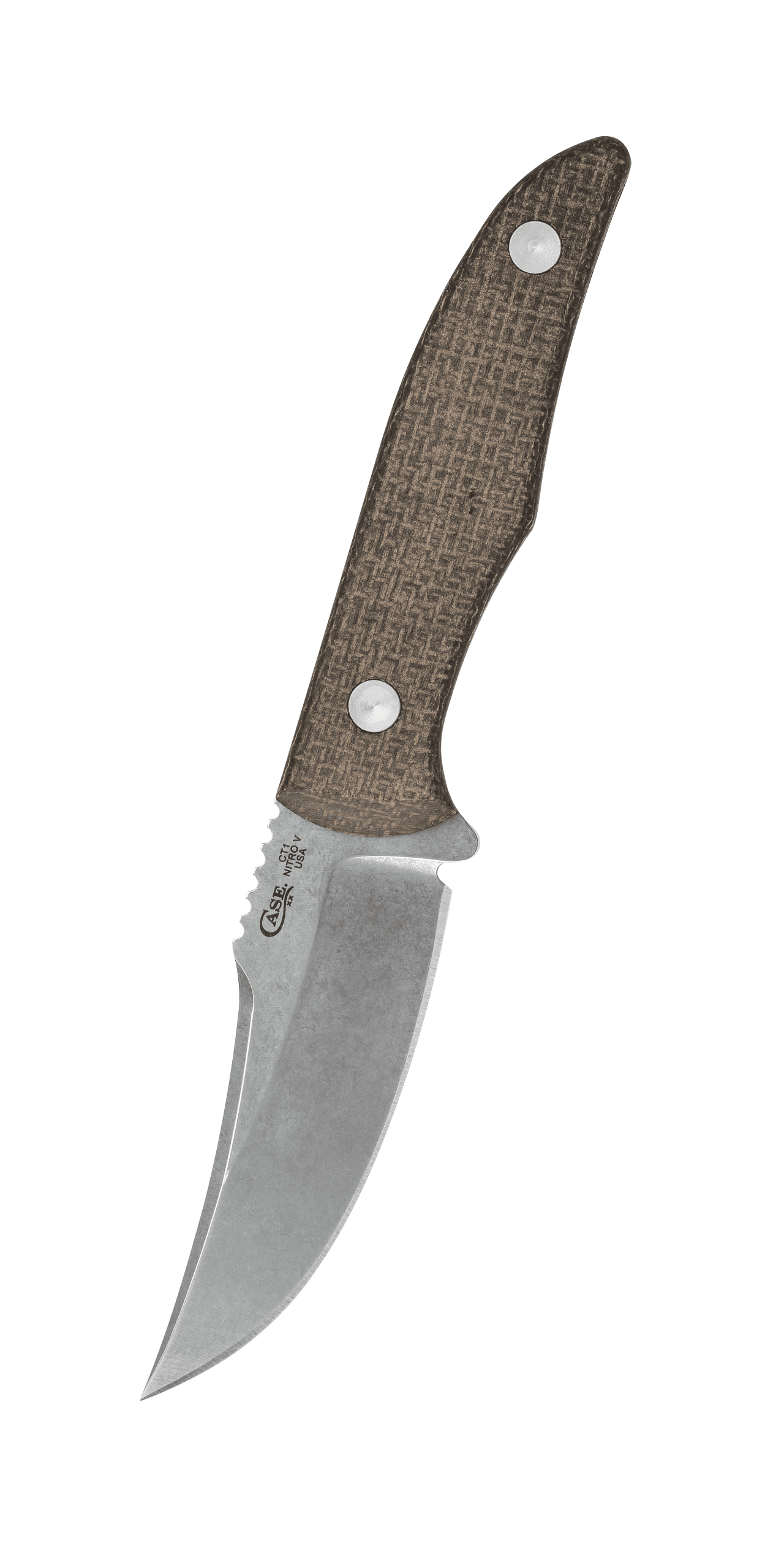 Case XX Knives CT1 Hunter OD Green Burlap Micarta Stonewashed Nitro-V ...