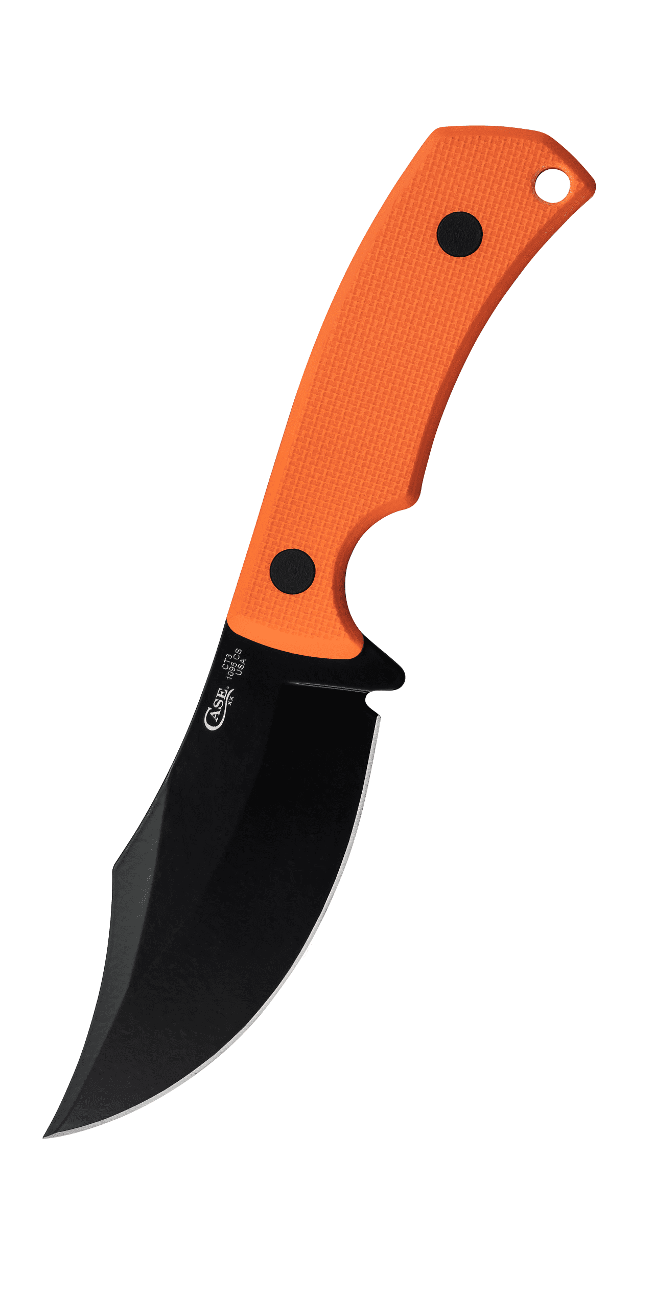 Case XX Knives CT3 Hunter 76937 Textured Orange G-10 Black 1095 Carbon ...