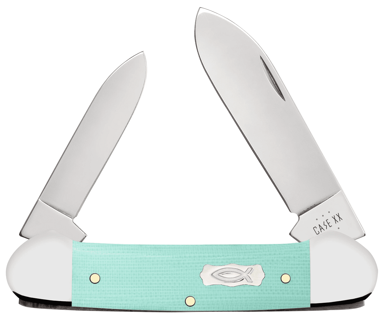 Case XX Knives Canoe Seafoam Green G-10 Stainless Steel Pocket Knife ...