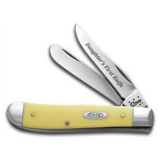 Case XX Knives Daughter's First Yellow Delrin Mini Trapper Stainless ...
