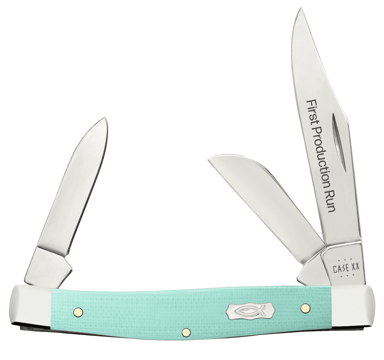 Case XX Knives First Run Stockman Seafoam G10 95812 Stainless Steel 1/ ...