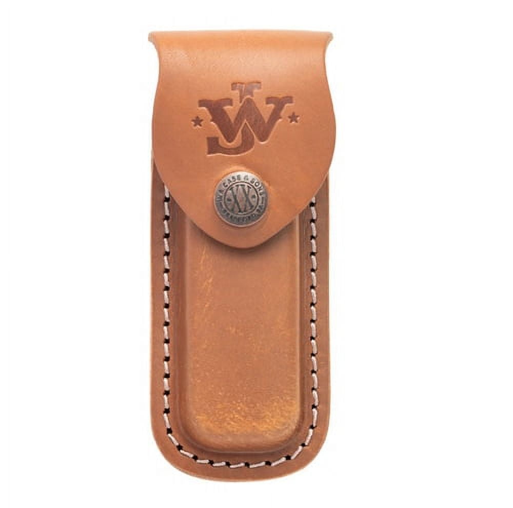 Case XX Knives John Wayne Medium Brown Leather Belt Sheath Button-snap ...
