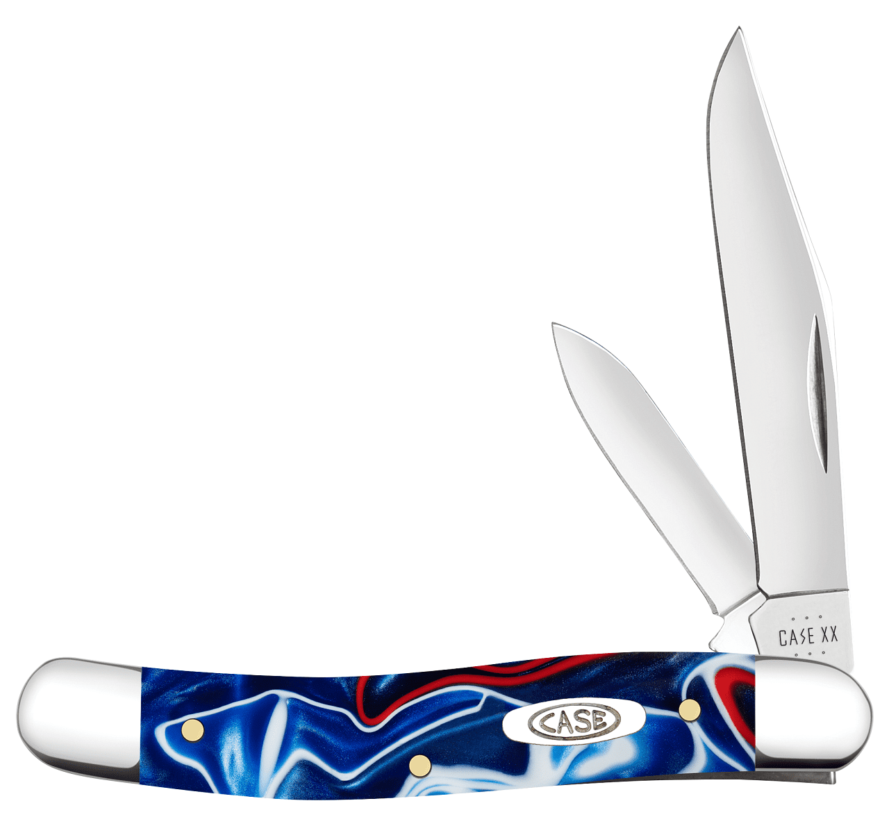 Case XX Knives Medium Jack 11225 Patriotic Kirinite Stainless Pocket ...