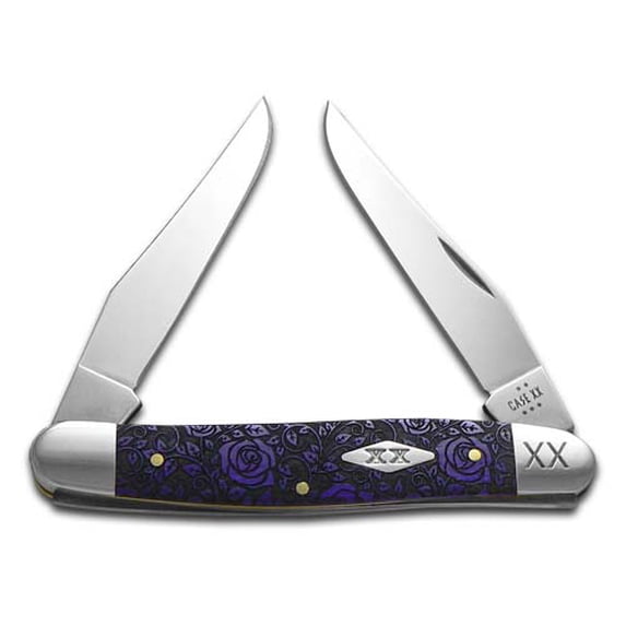 Case XX Knives Muskrat Ultra Violet Roses Stainless 1/500 Pocket Knife ...