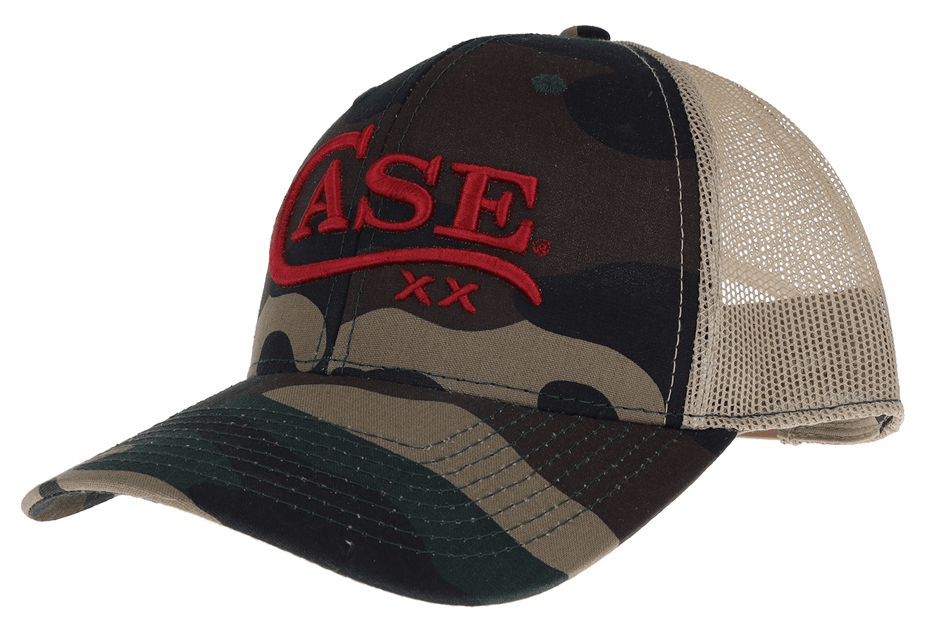 Case XX Knives Red Logo Camo & Tan Mesh Ball Cap Adjustable Hat ...