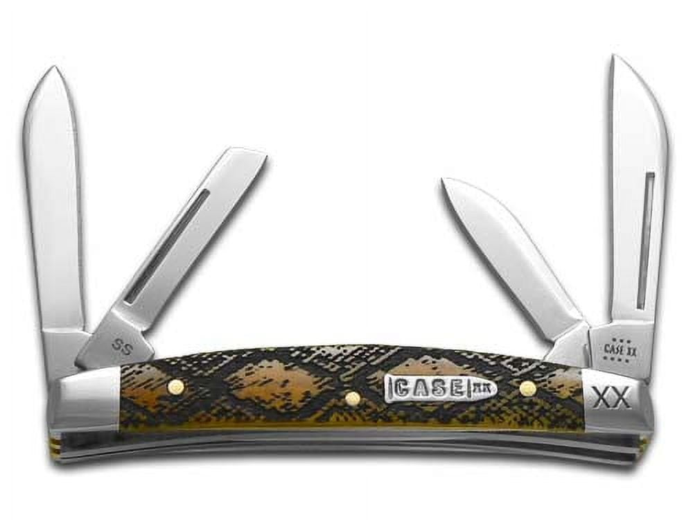Case XX Knives Small Congress Bone Snake Skin Stainless Steel 1/500 ...