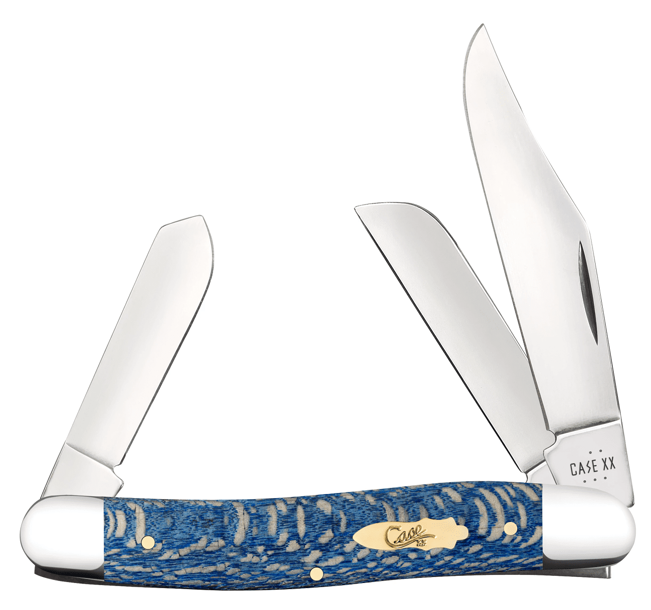 Case XX Knives Stockman Blue Sycamore Wood Stainless Pocket Knife ...