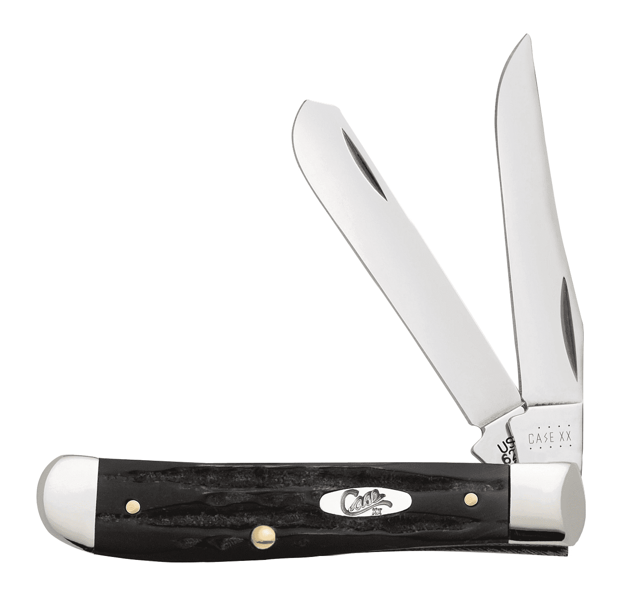 Case XX Mini Trapper Clip, Spey Blade Buffalo Horn Jig Handle Black ...