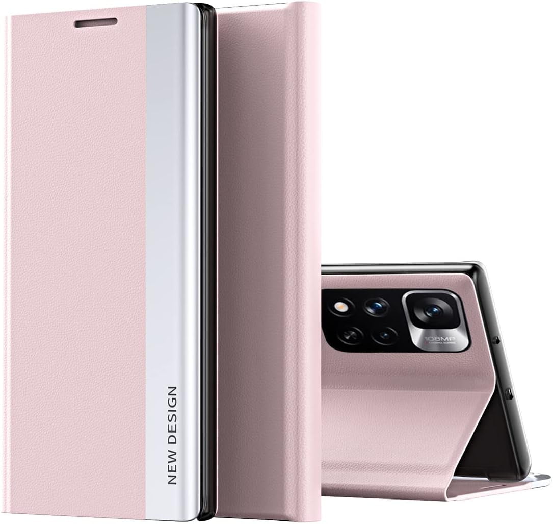 Case for Xiaomi Redmi Note 11 4G Premium PU Leather Cover, [Shockproof ...