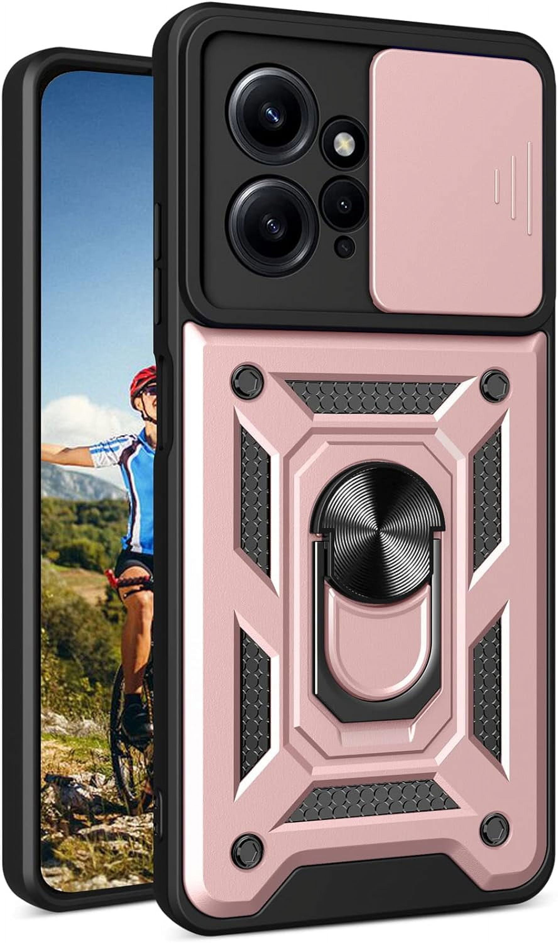 Case for Xiaomi Redmi Note 12 4G with Slide Camera Cover, Military ...
