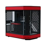 Case Y60 Tempered Glass ATX Mid Tower Computer Case Red - Walmart.com
