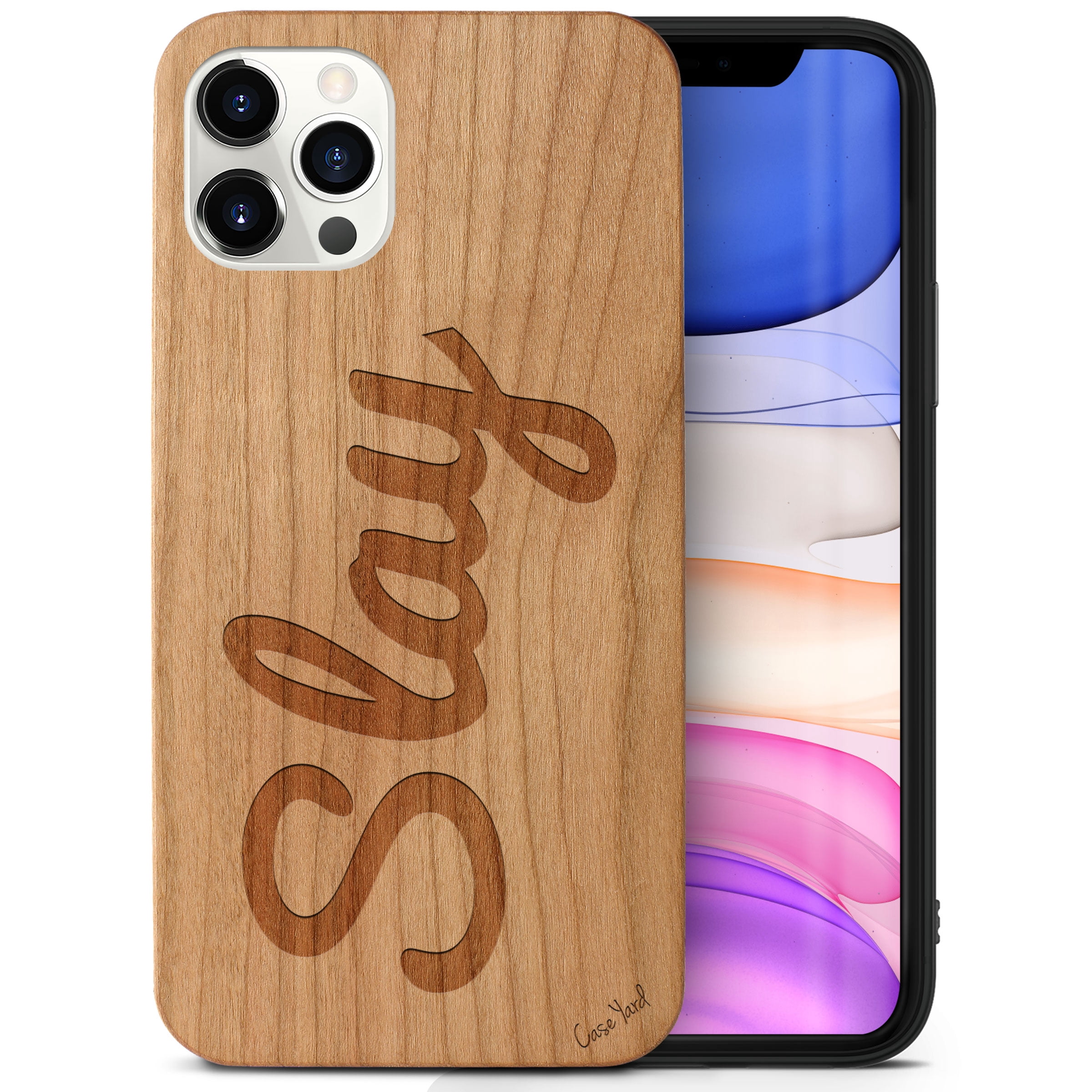 Case Yard Wooden Case Outside Soft TPU Silicone, Slim Fit Shockproof ...