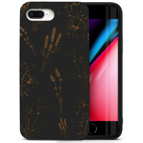 Case Yard Wooden Case for iPhone-8-Plus Soft TPU Silicone cover Slim ...