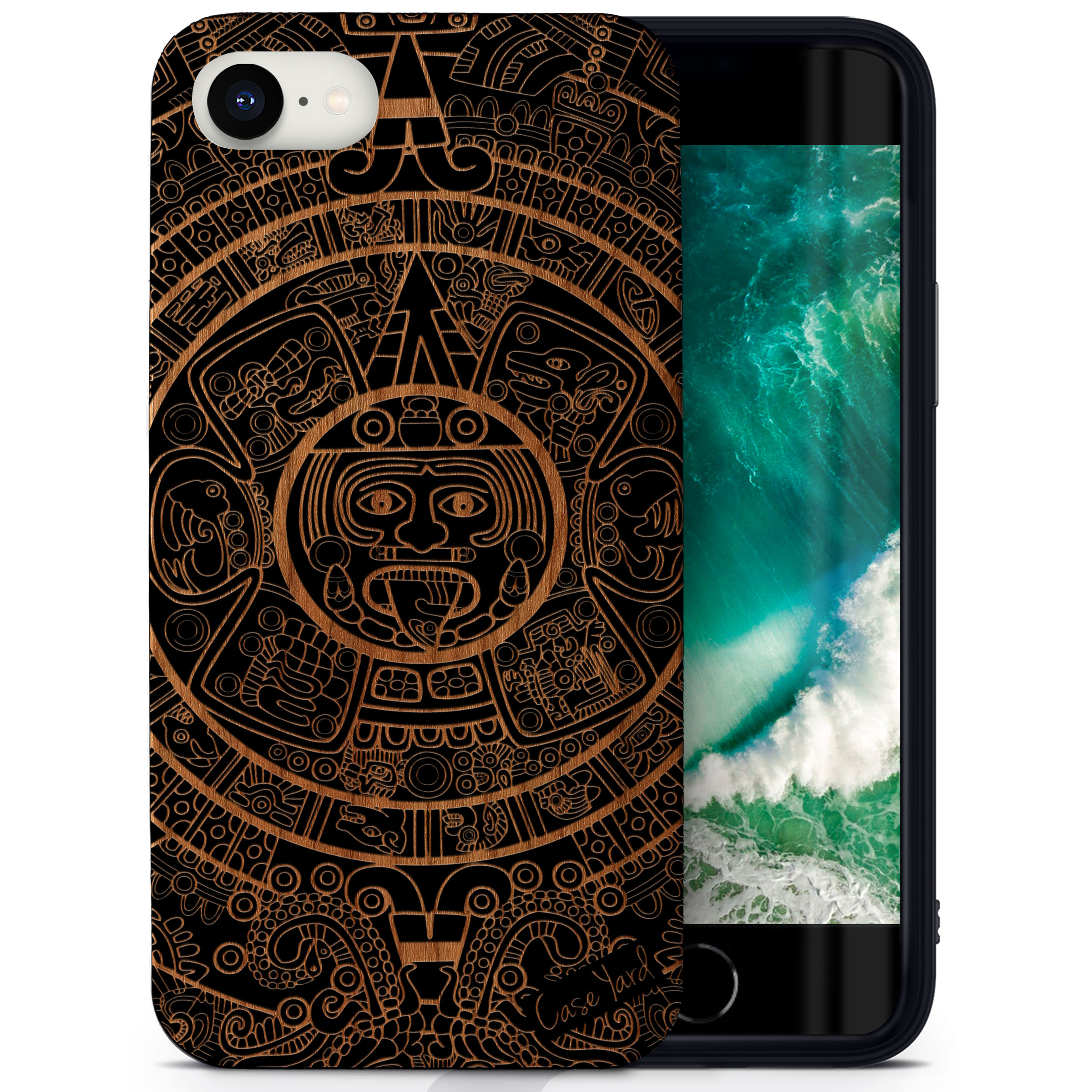 Case Yard Wooden Case for iPhone-SE Soft TPU Silicone cover Slim Fit ...