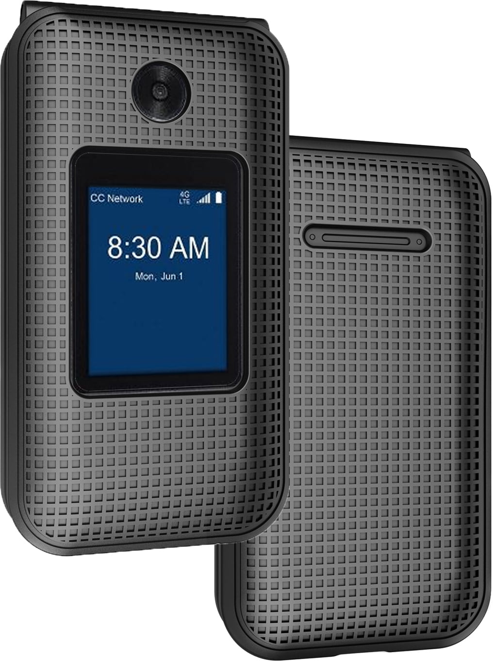 Case for ZTE Cymbal 2 Flip Phone, Nakedcellphone [Grid Texture] Slim ...