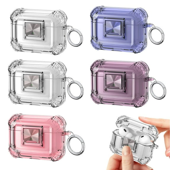 Case for AirPods Pro 3, Shockproof TPU Protective Cover with Shiny ...