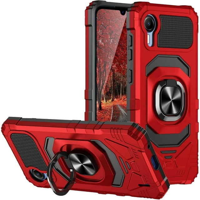 Galaxy Wireless Tempered Glass Back Cover Cell Phone Case with Ring Car ...