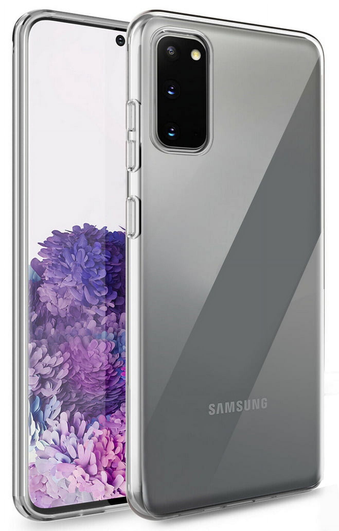 Case for Galaxy S20, Clear Transparent See-Thru Flex Gel TPU Skin Slim ...