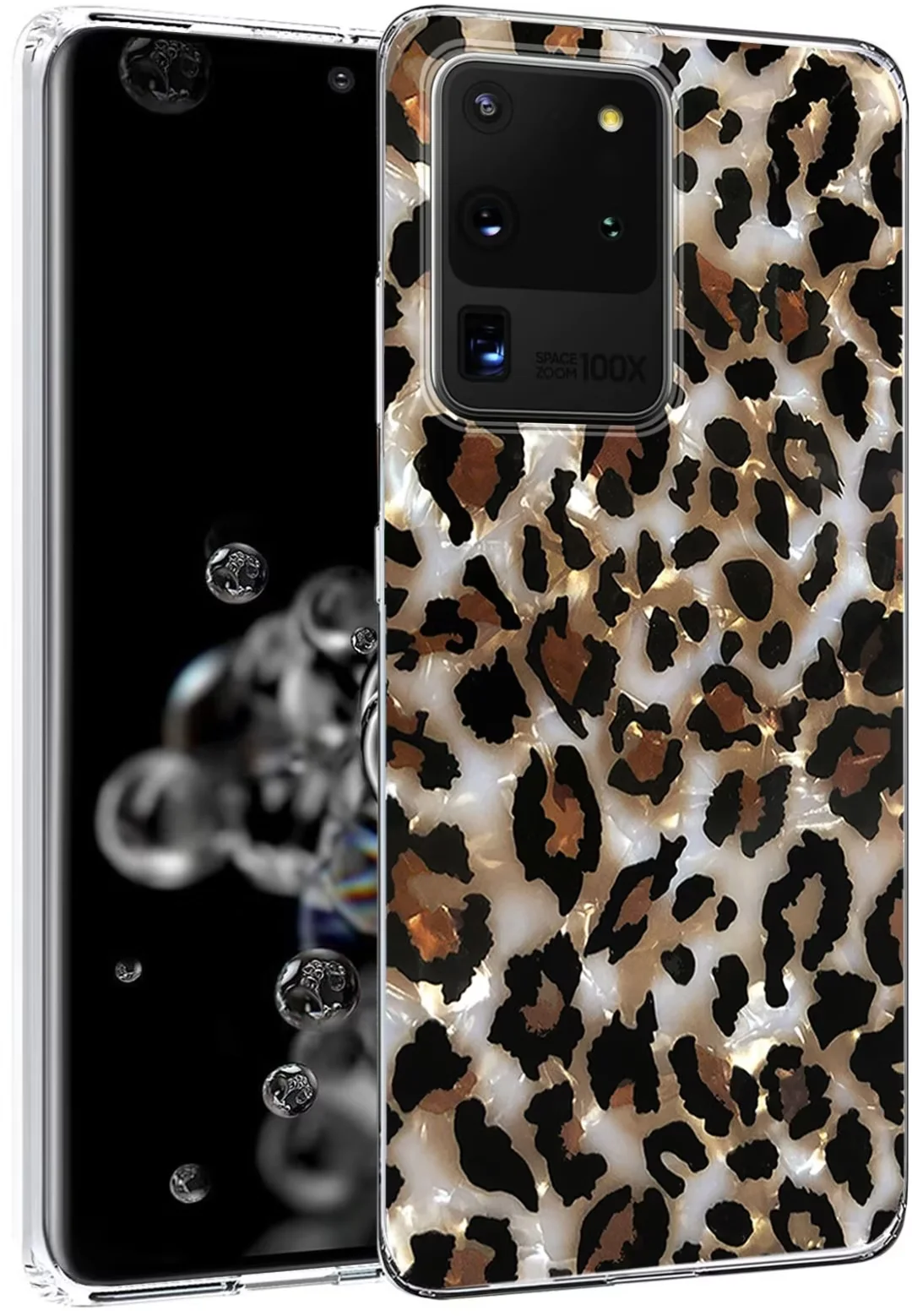 J.west Case for Samsung Galaxy S20 Ultra 5g, Luxury Sparkle Vintage Leopard Print Cheetah Soft ...